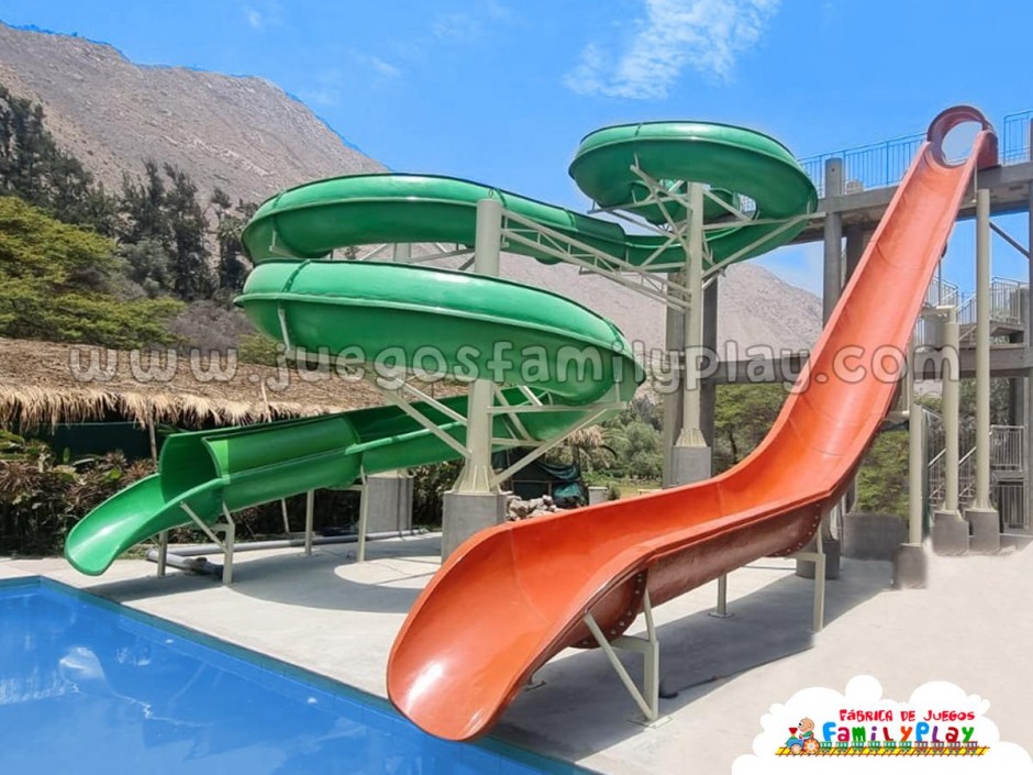 tobogan acuatico de fibra de vidrio alameda - Juegos Recreativos Family ...