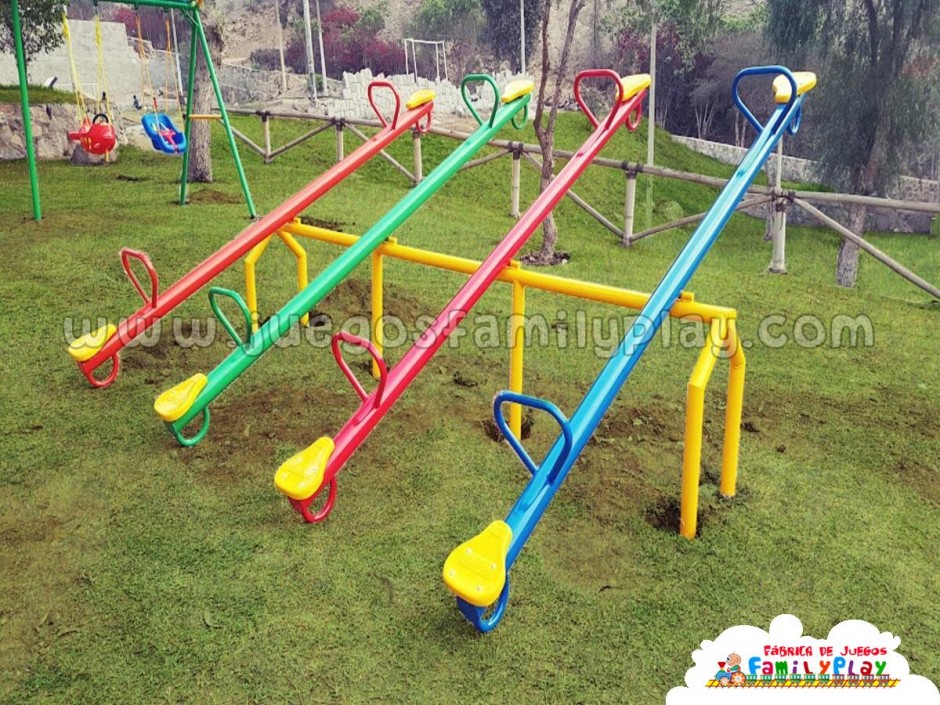 SUBE Y BAJA CUADRUPLE DE METAL - Juegos Recreativos Family Play