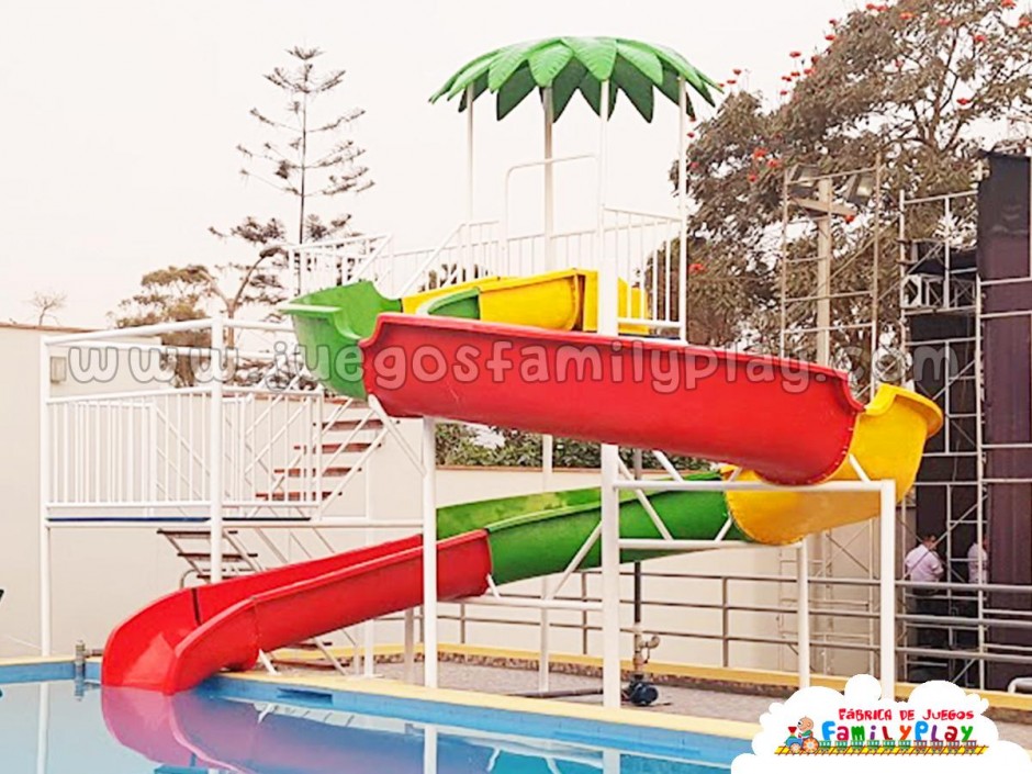 TOBOGAN PARA PISCINA - MODELO PALMERA - Juegos Recreativos Family Play