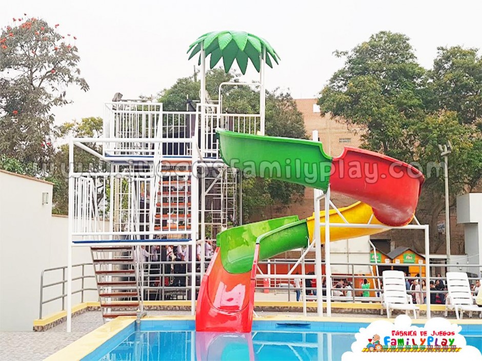 TOBOGAN PARA PISCINA - MODELO PALMERA - Juegos Recreativos Family Play